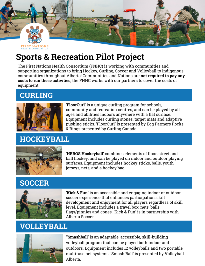 Sports & Recreation Pilot Project - First Nations Health Consortium